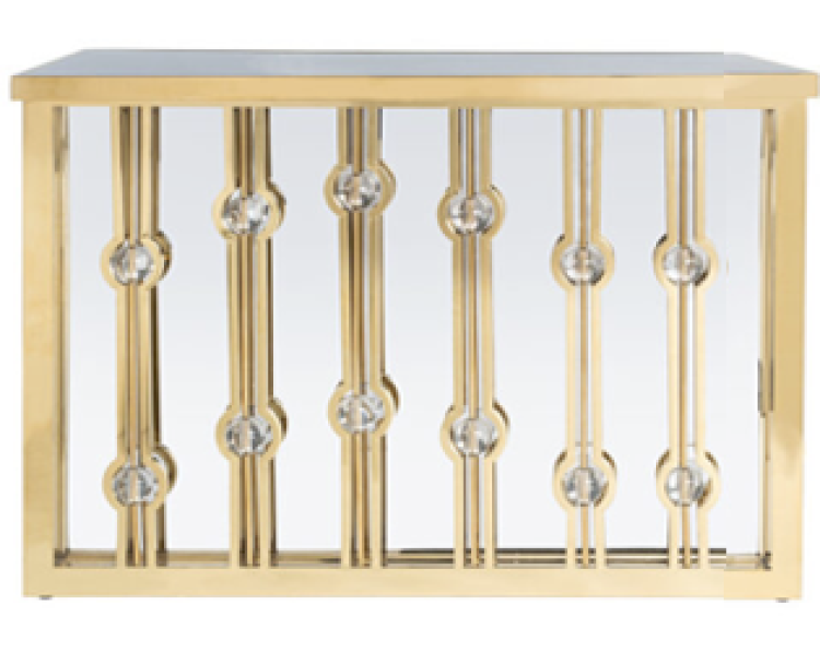 Washington Mirror Bar Gold, 6' - Event Rentals NYC & Brooklyn